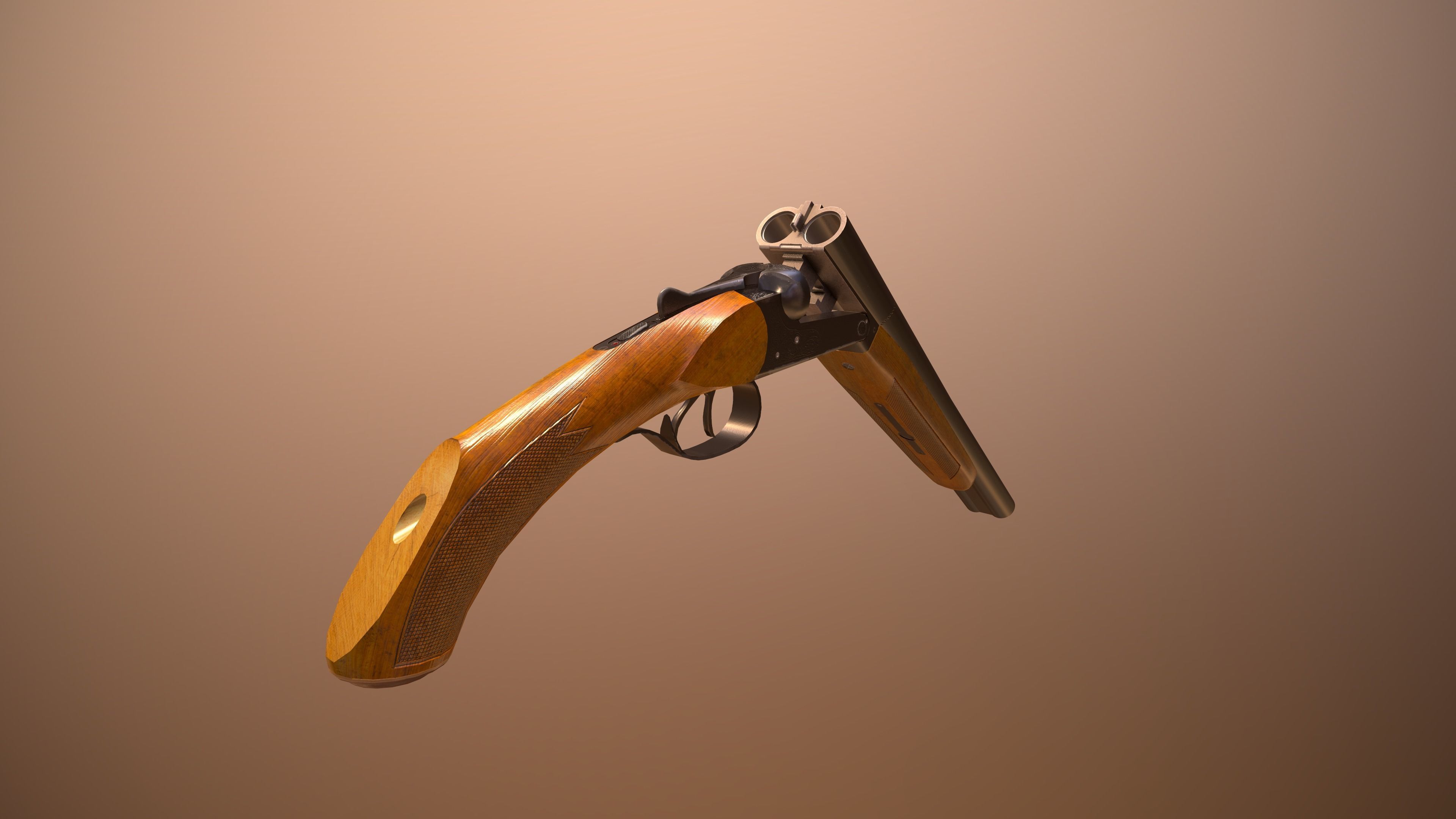 3D model sawn-off shotgun VR / AR / low-poly | CGTrader