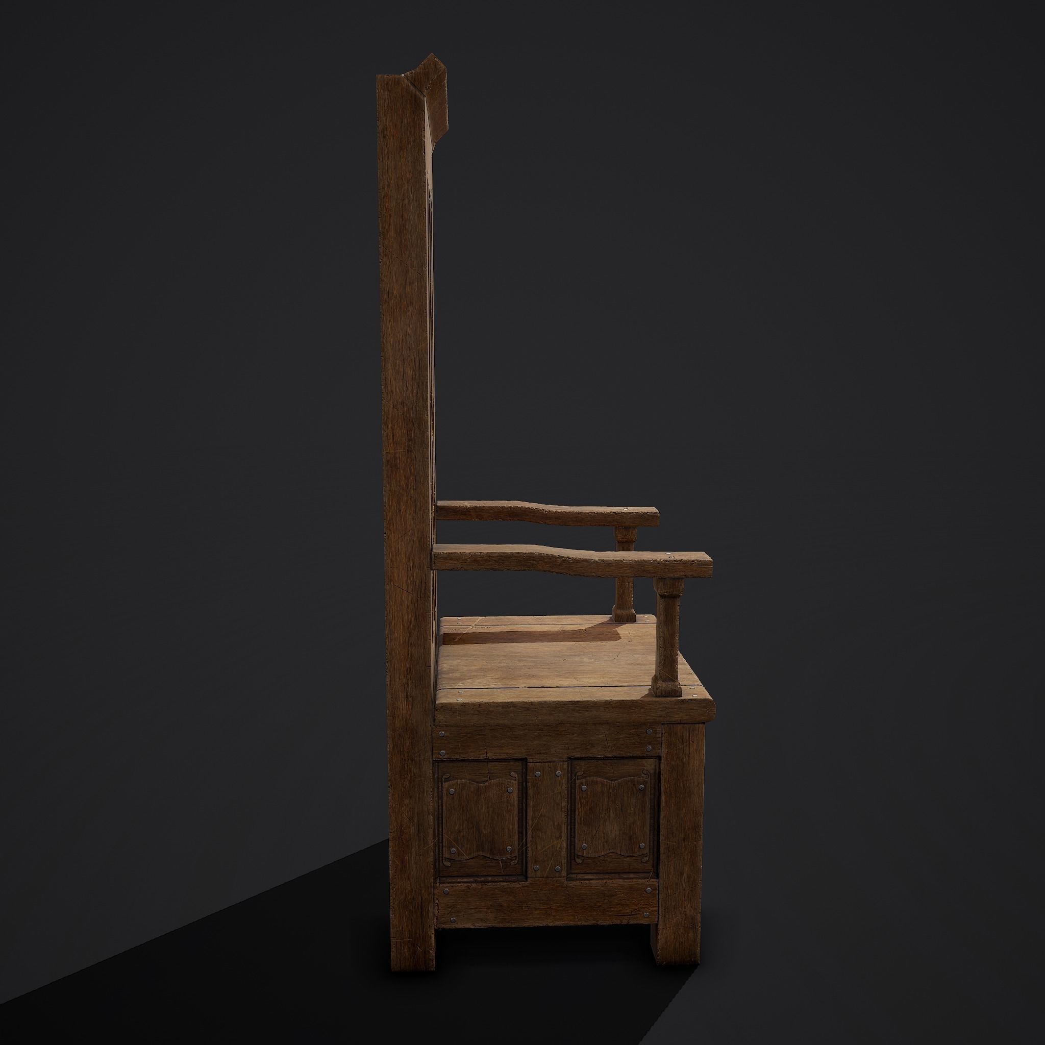 3D model Medieval Royal Chair VR / AR / low-poly | CGTrader
