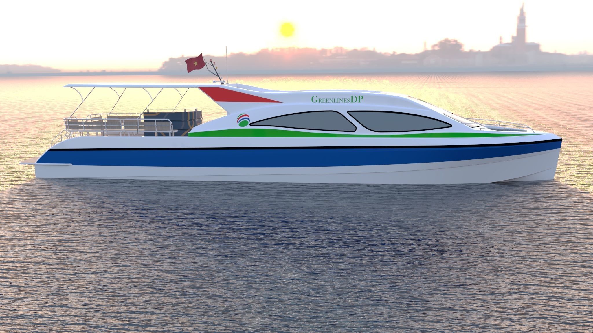 Ferry boat 3D model | CGTrader