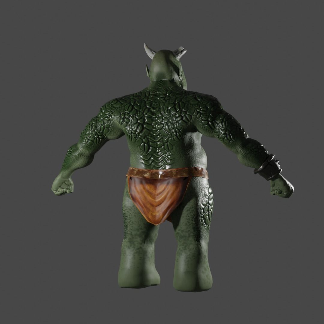 3D model Fat Green Ogre VR / AR / low-poly | CGTrader