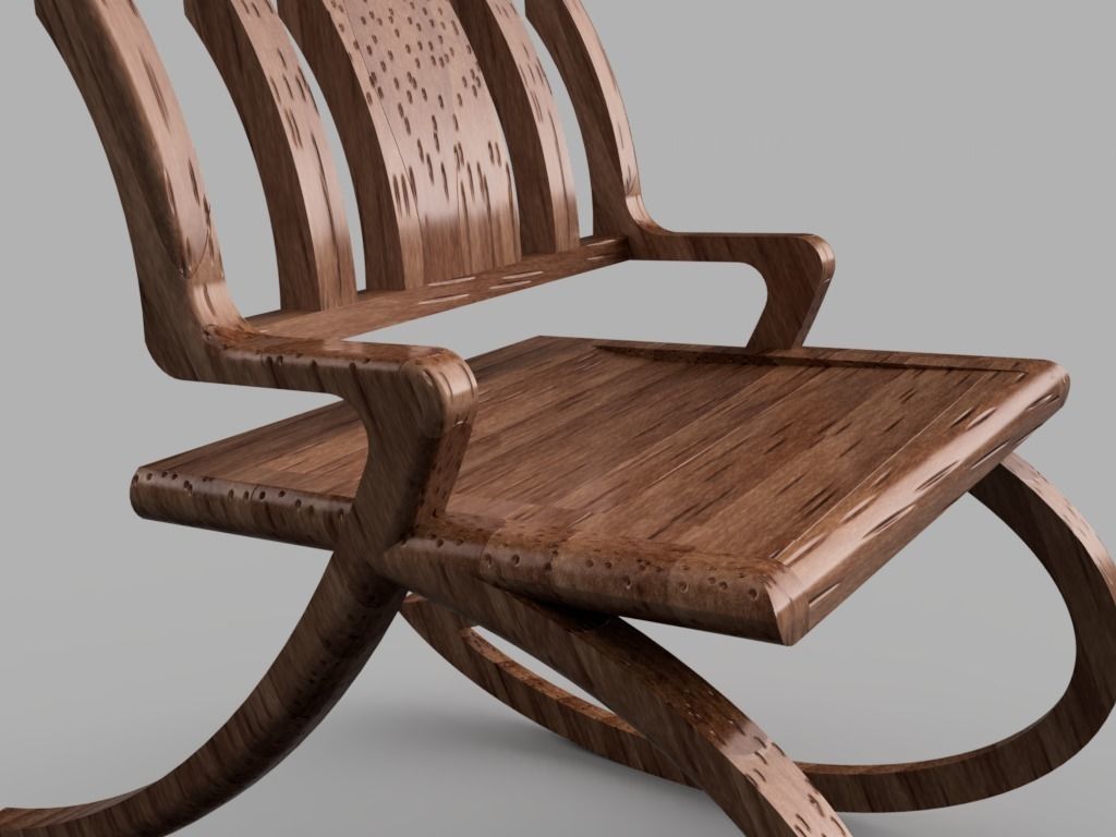Rocking Chair 3D model 3D printable | CGTrader