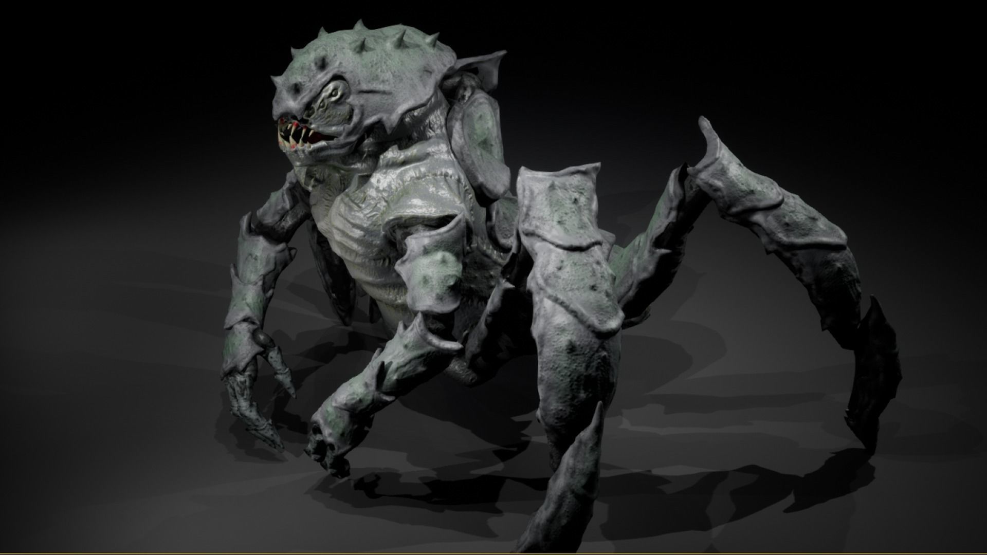 3D model Monster in the shell VR / AR / low-poly | CGTrader