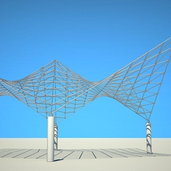 Metallic Structure Truss 04 Modular Structure 3d Model Cgtrader