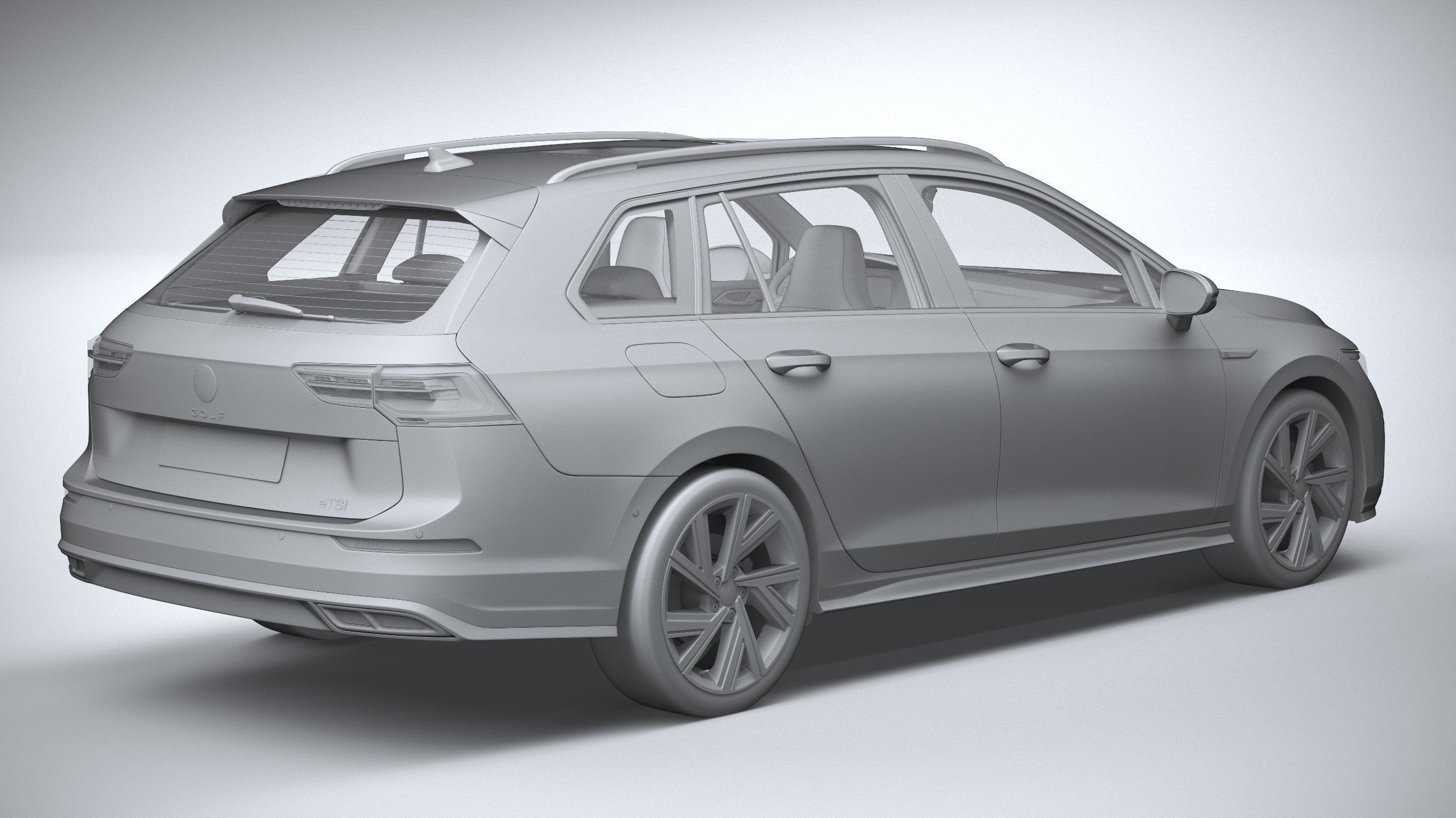 Volkswagen Golf Variant R-line 2021 3D model | CGTrader
