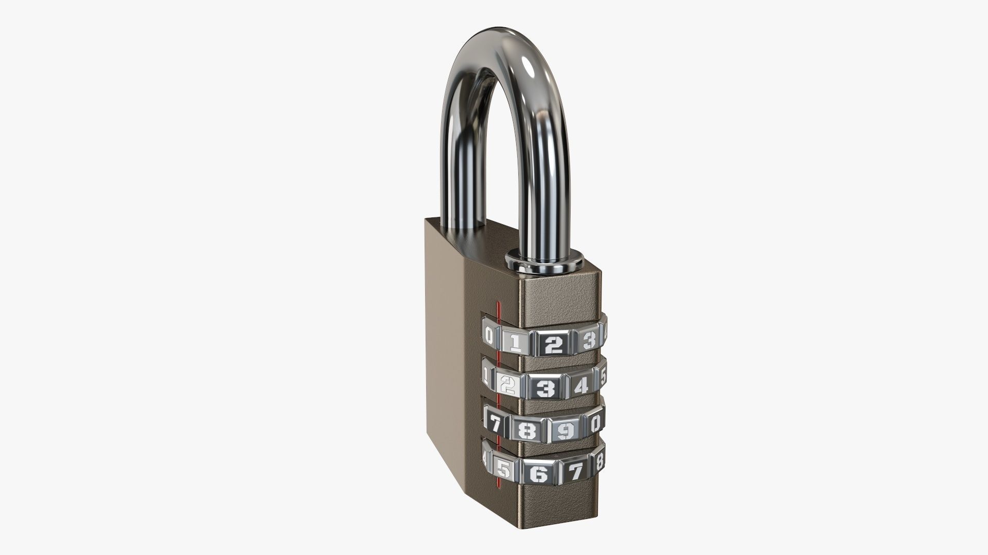 Padlock with code 01 3D model | CGTrader