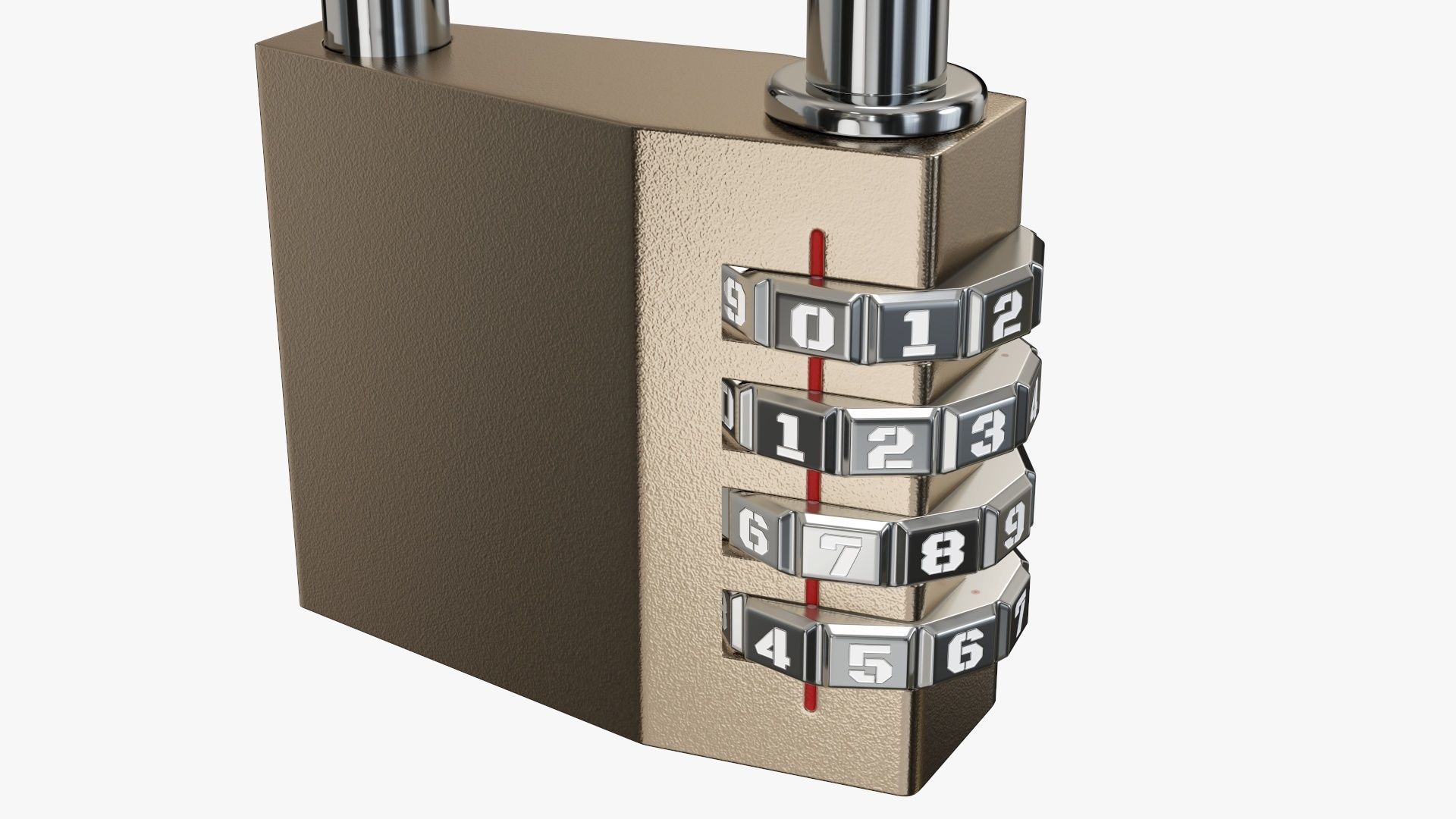 Padlock with code 01 3D model | CGTrader