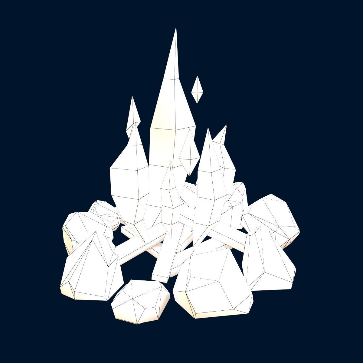 3D model Stylized bonfire VR / AR / low-poly | CGTrader