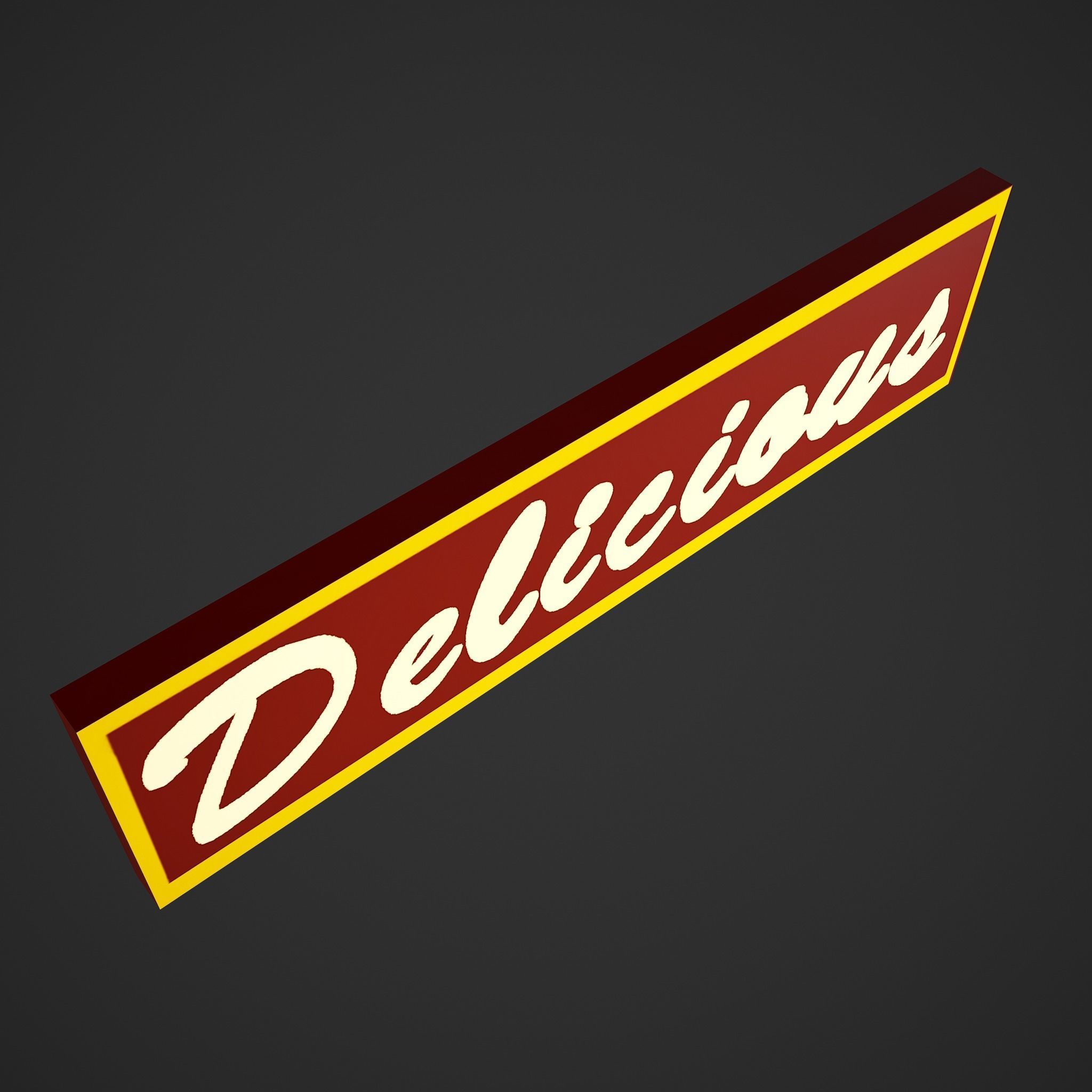 Delicious Sign free VR / AR / low-poly 3D model | CGTrader