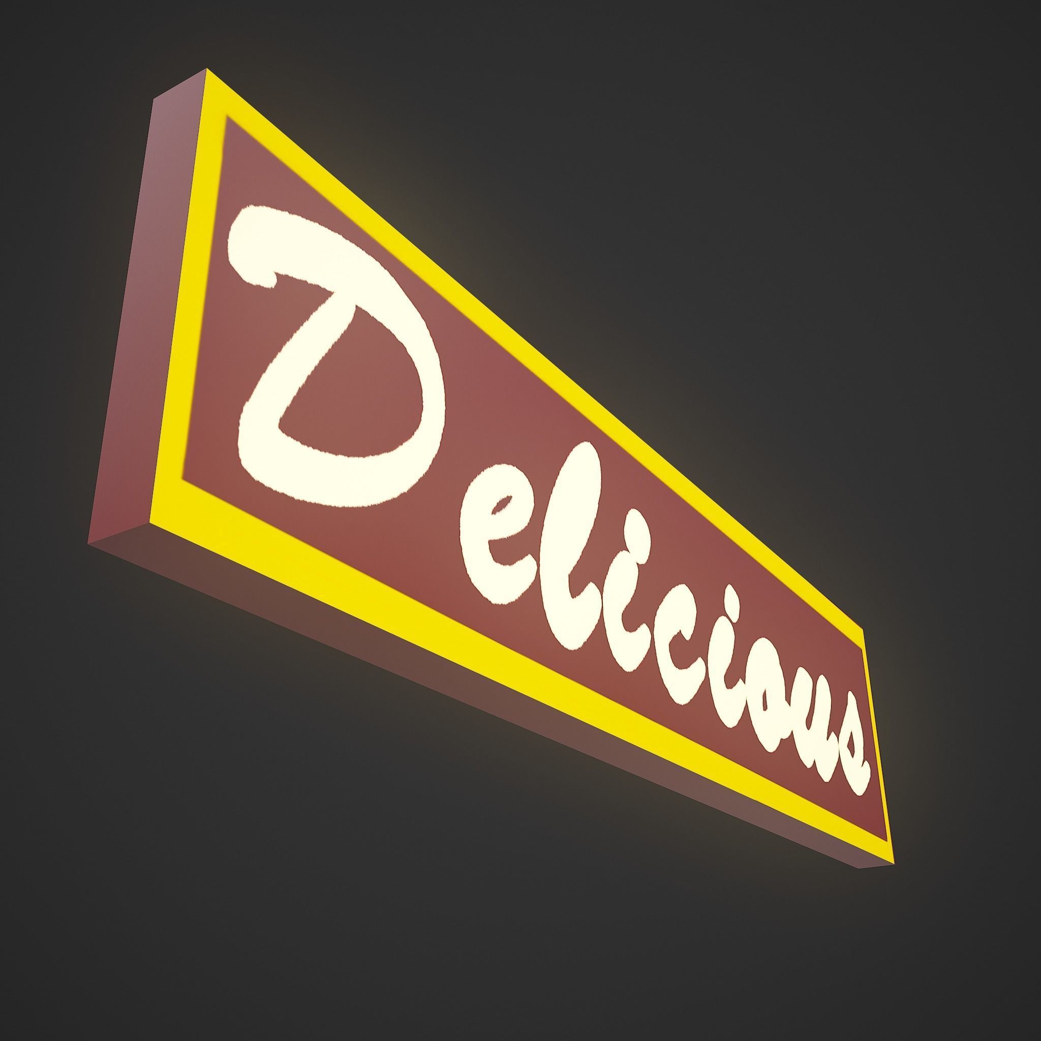 Delicious Sign free VR / AR / low-poly 3D model | CGTrader