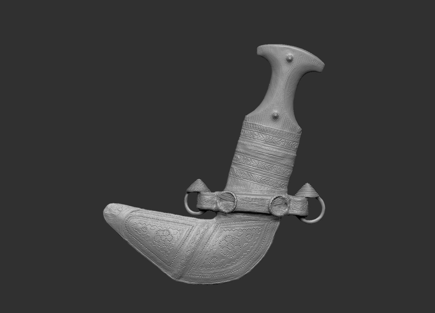 Omani Khanjar 3D Printable Model 3D model 3D printable | CGTrader