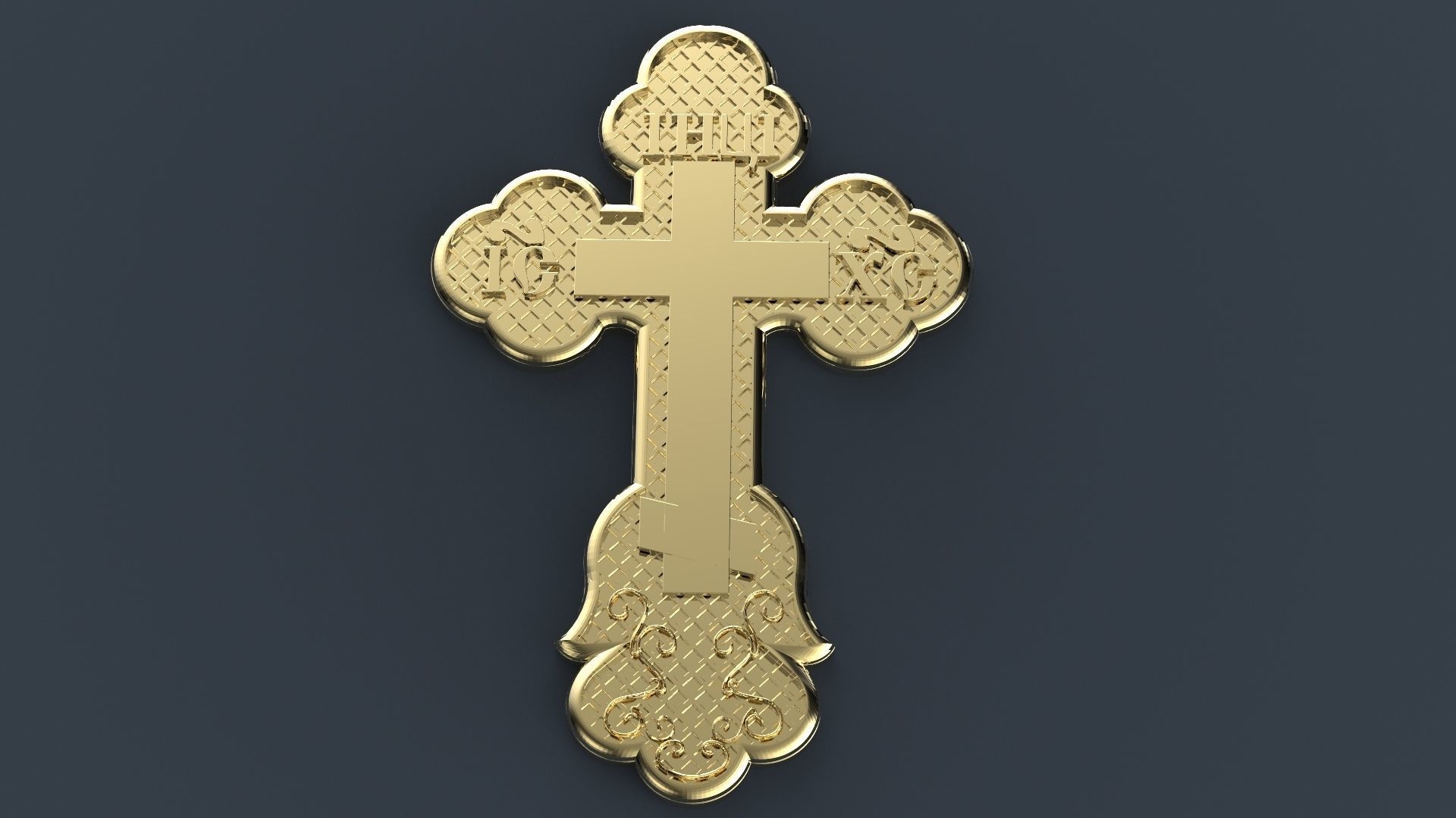 Orthodox cross 3D model 3D printable | CGTrader