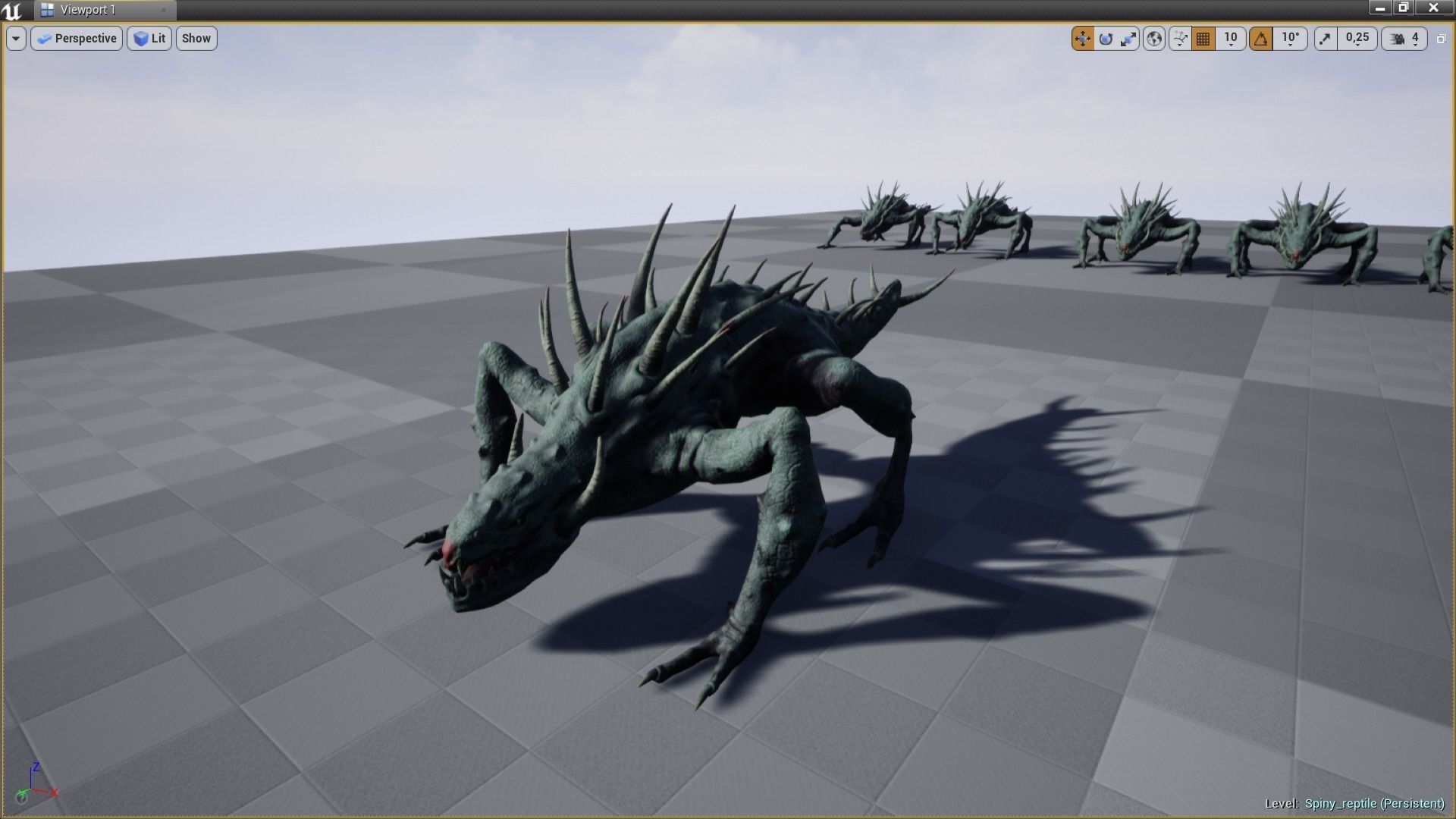 3D model Spiny reptile VR / AR / low-poly | CGTrader