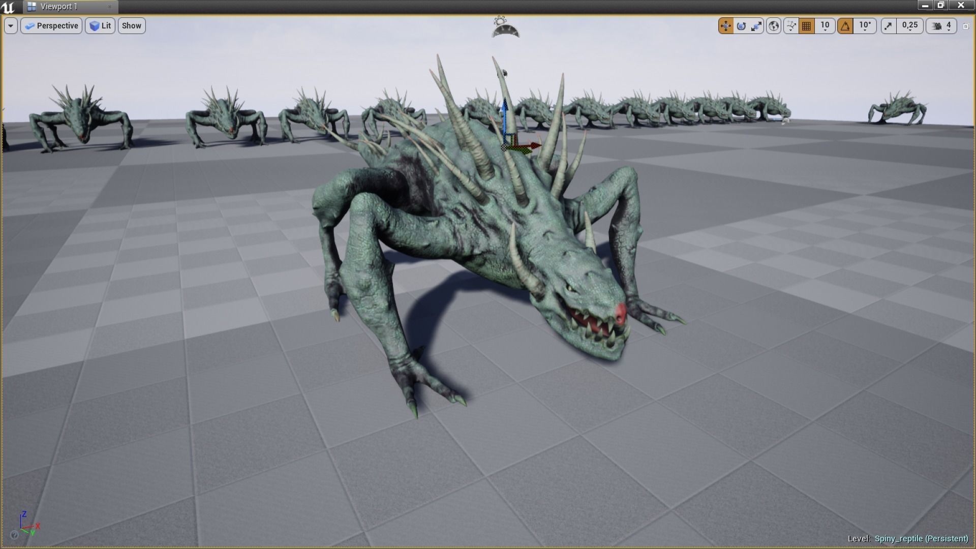 3D model Spiny reptile VR / AR / low-poly | CGTrader