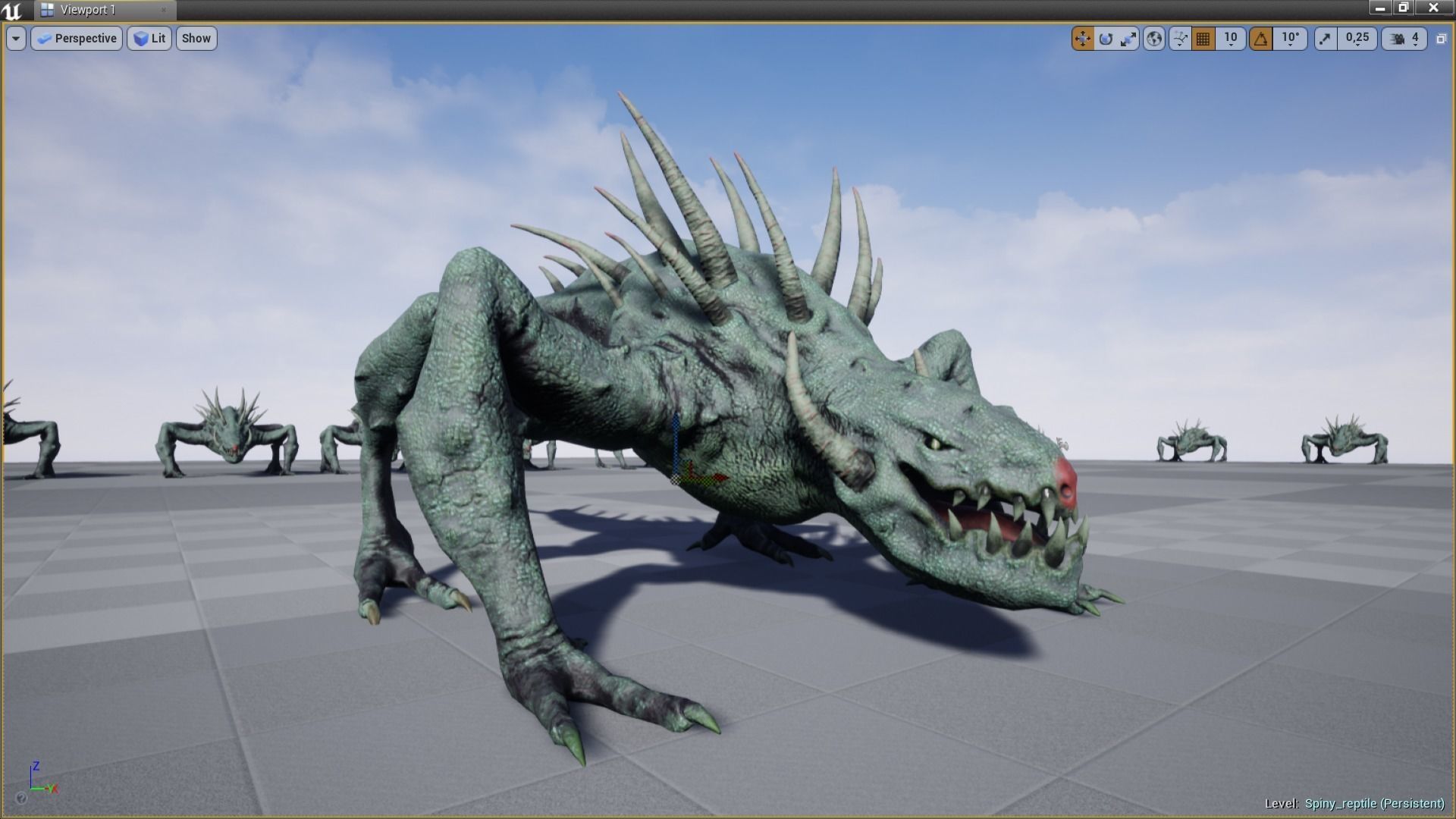 3D model Spiny reptile VR / AR / low-poly | CGTrader