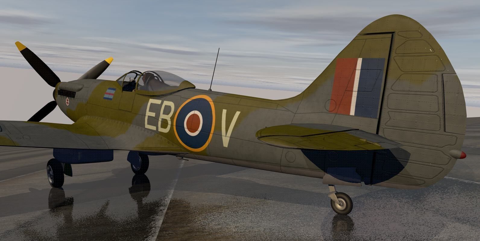 Supermarine Spitfire F Mk-14 - Mk-XIV 3D model | CGTrader