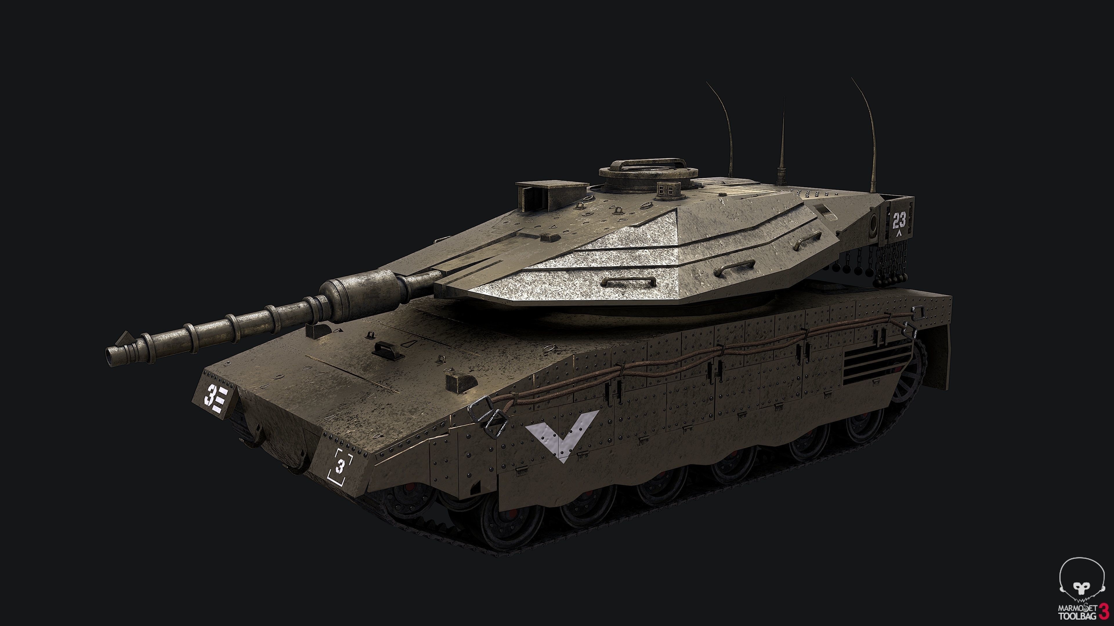 Merkava IV Tank PBR 3D model | CGTrader