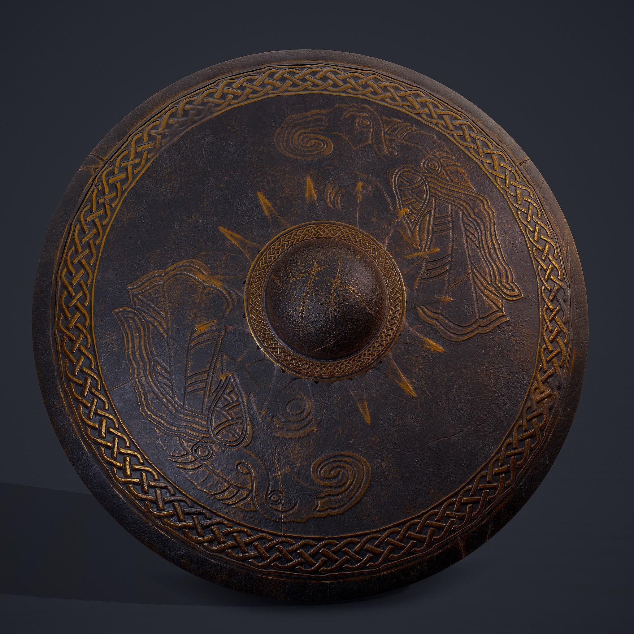 3D model Viking Sun Shield VR / AR / low-poly | CGTrader