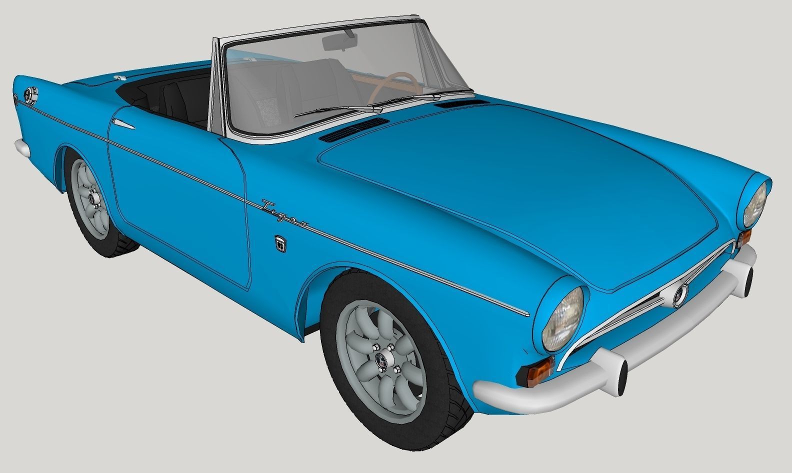 Sunbeam Tiger 1966 Low Poly 3D model | CGTrader