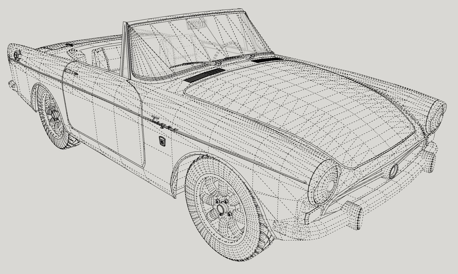Sunbeam Tiger 1966 Low Poly 3D model | CGTrader