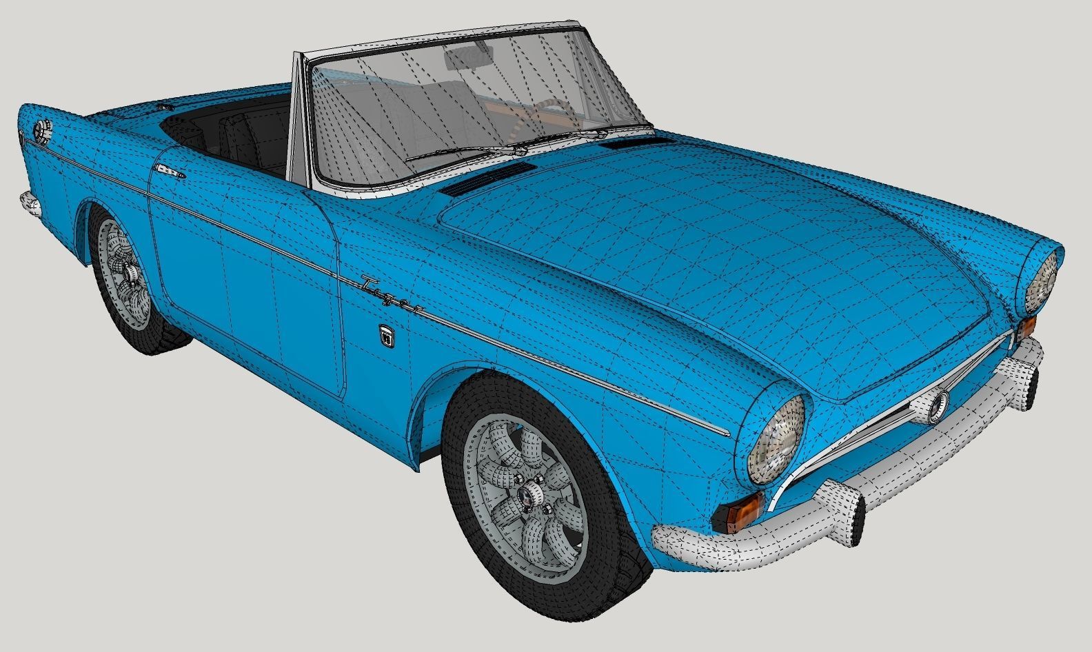 Sunbeam Tiger 1966 Low Poly 3D model | CGTrader