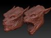 Lycan Head bust open and closed mouth 3D model | CGTrader