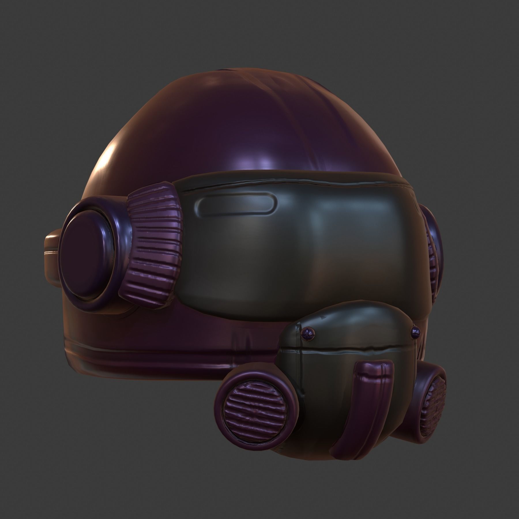 3D model Helmet scifi military futuristic technology cyborg VR / AR ...