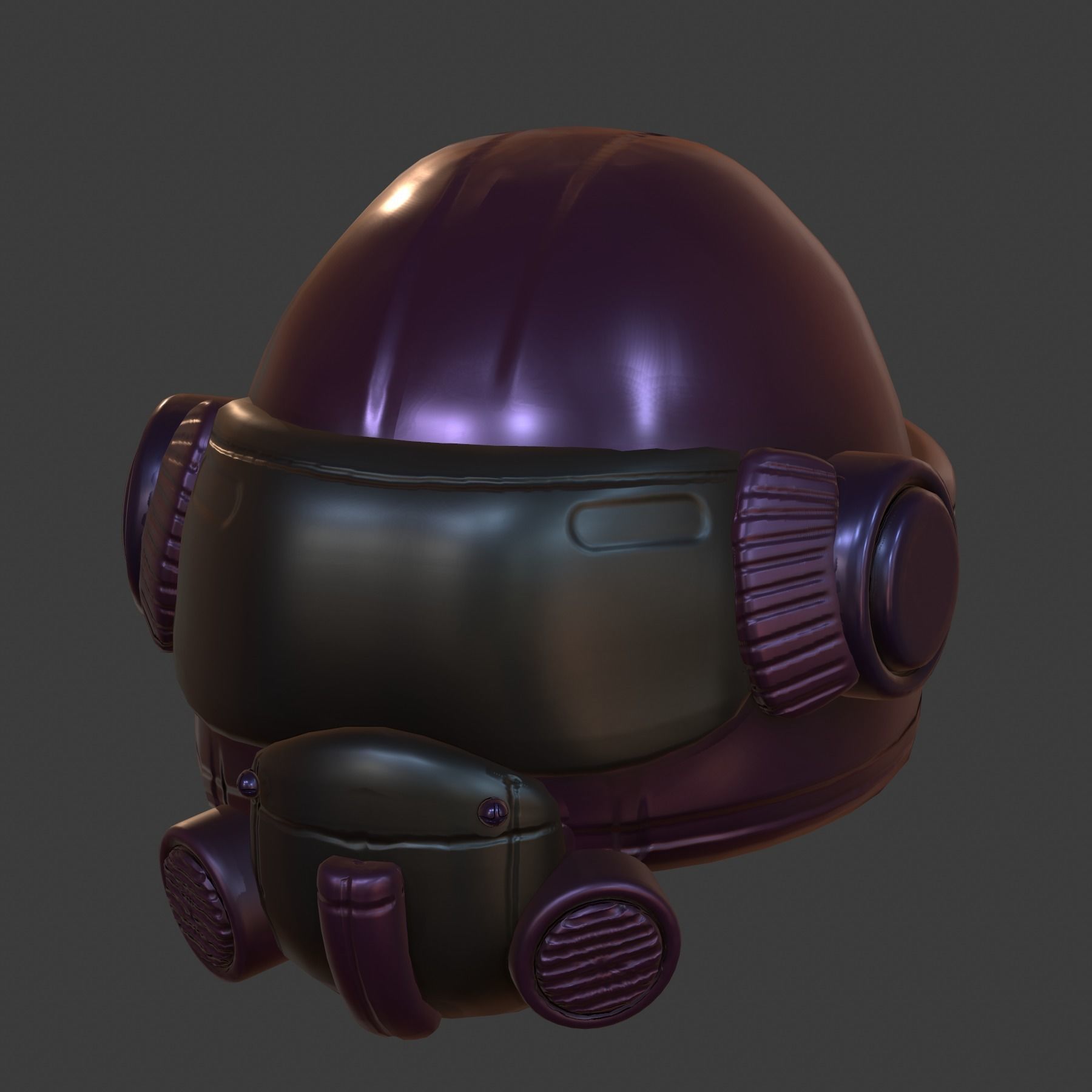 3D model Helmet scifi military futuristic technology cyborg VR / AR ...