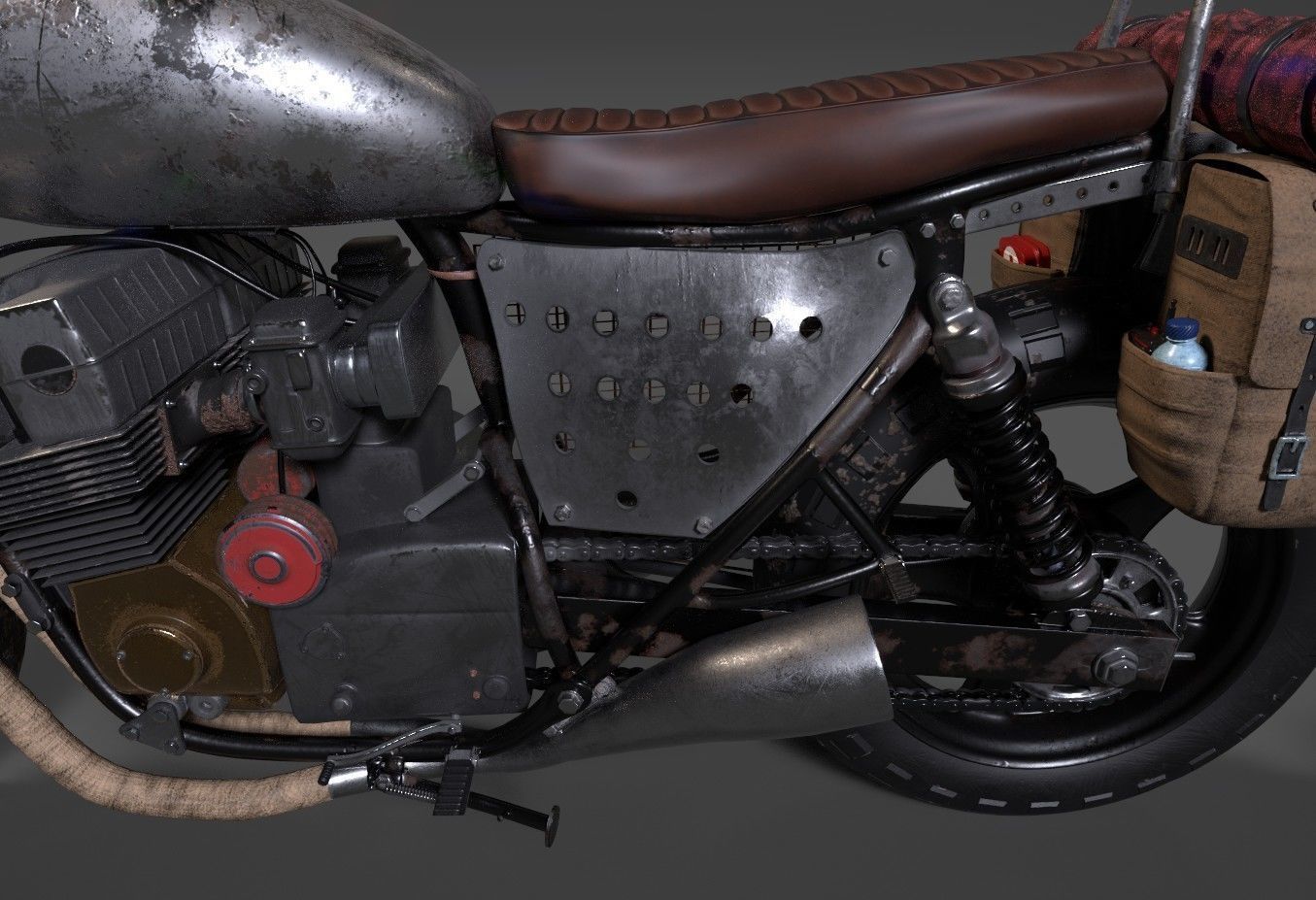 3D model Survivor Motorcycle Post Apocalyptic VR / AR / low-poly | CGTrader