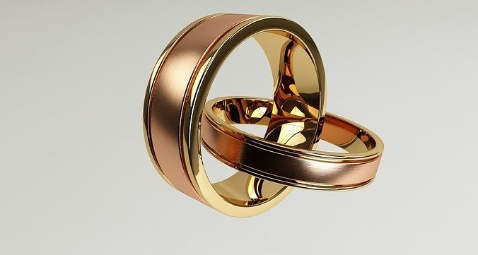 Gold Wedding Band free 3D model | CGTrader