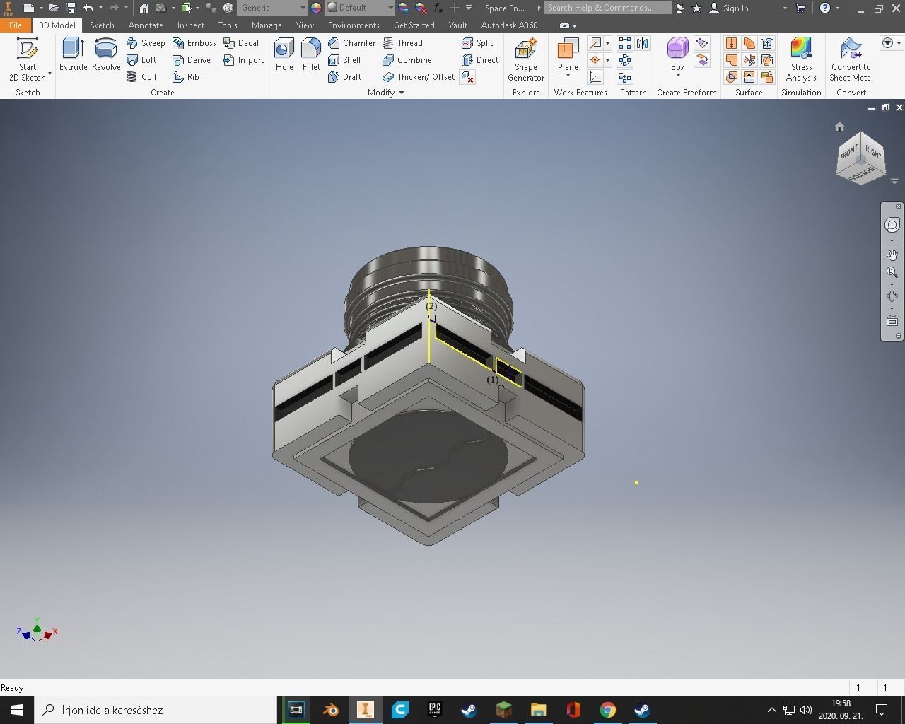 Space Engineers Spotlight Block 3D model 3D printable | CGTrader