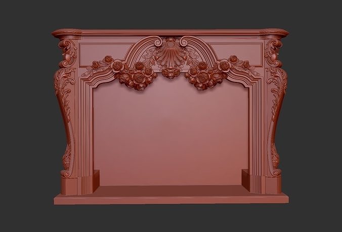 Decorative fireplace 3d stl model CNC Router Engraver Artcam 3D model ...