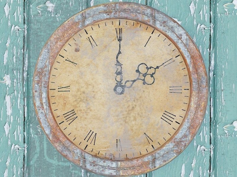 Old rusty wall clock 3D Model - CGTrader.com
