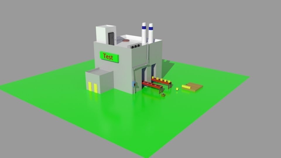 low poly factory test free VR / AR / low-poly 3D model | CGTrader