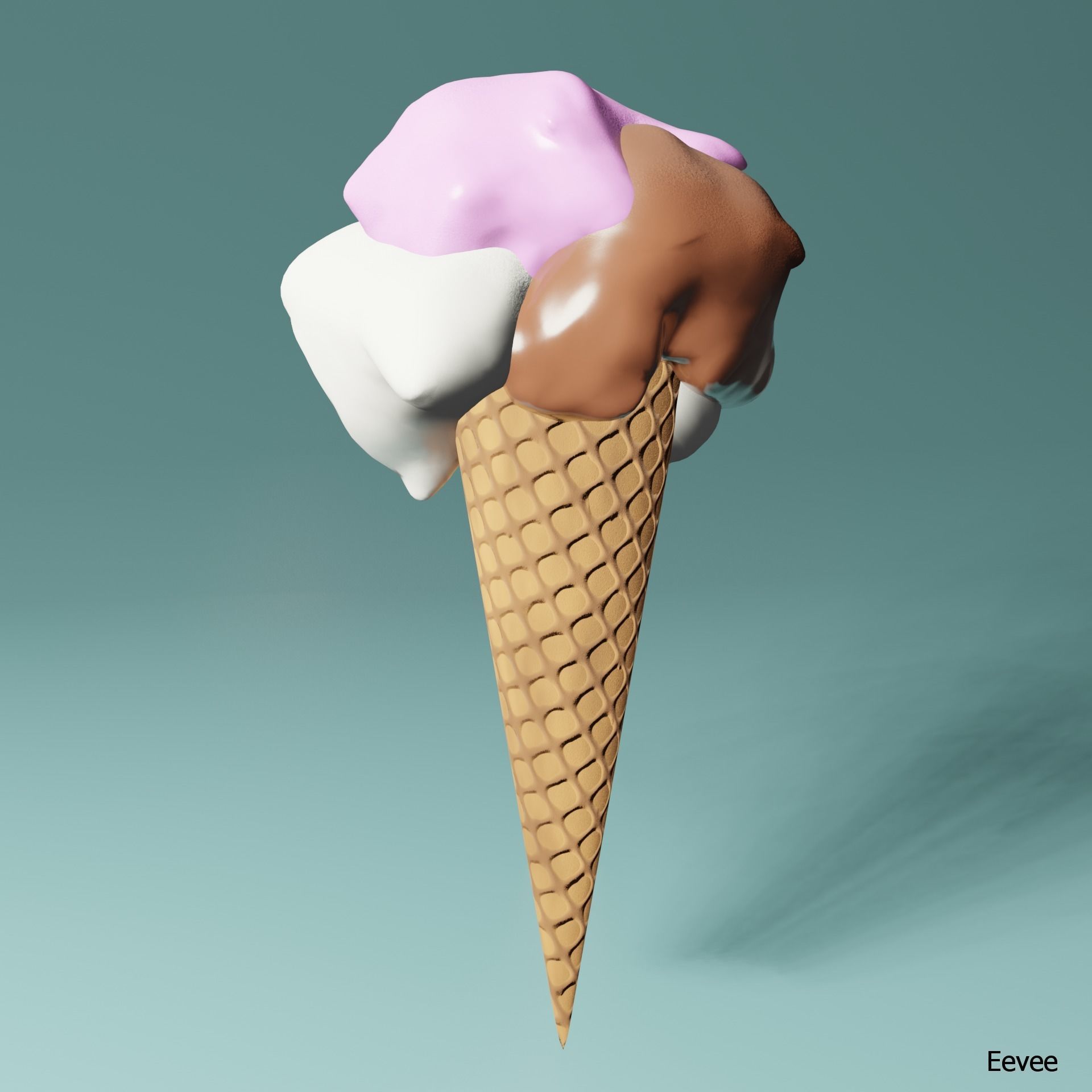 Gelato three flavors free VR / AR / low-poly 3D model | CGTrader