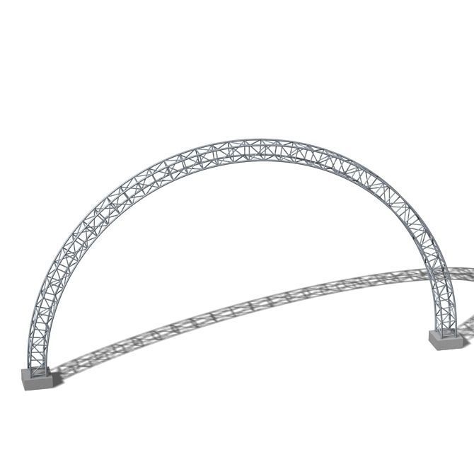 Metallic Structure Truss 05 Arc 3d Model Cgtrader