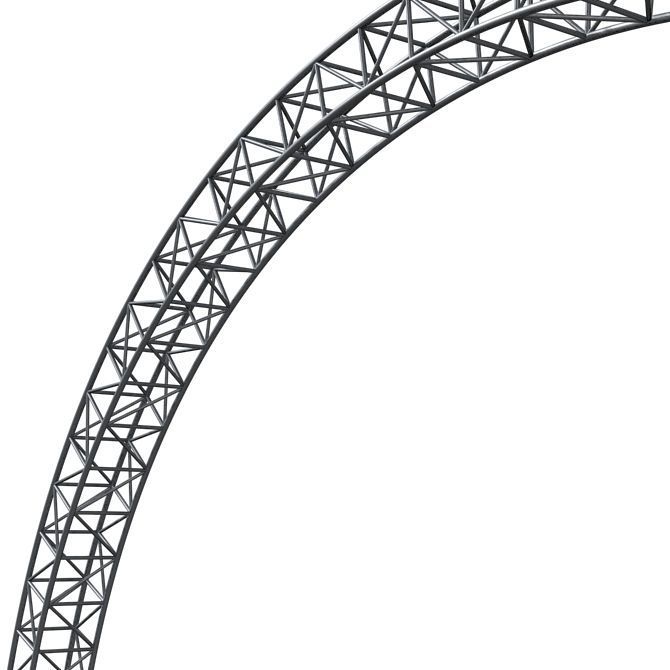 Metallic Structure Truss 05 Arc 3d Model Cgtrader