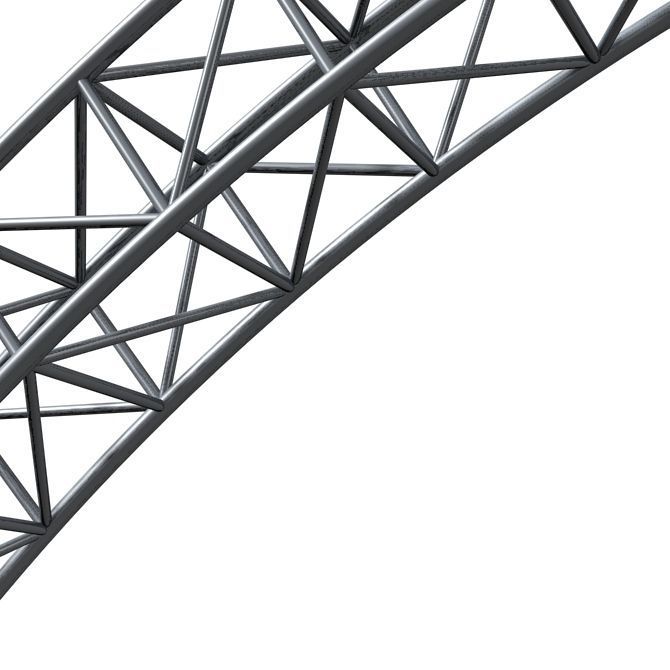 Metallic Structure Truss 05 Arc 3d Model Cgtrader