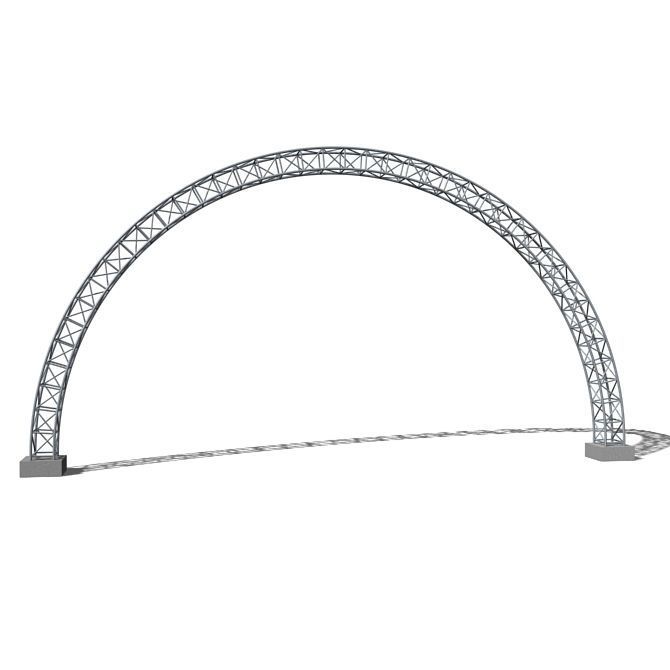Metallic Structure Truss 05 Arc 3d Model Cgtrader