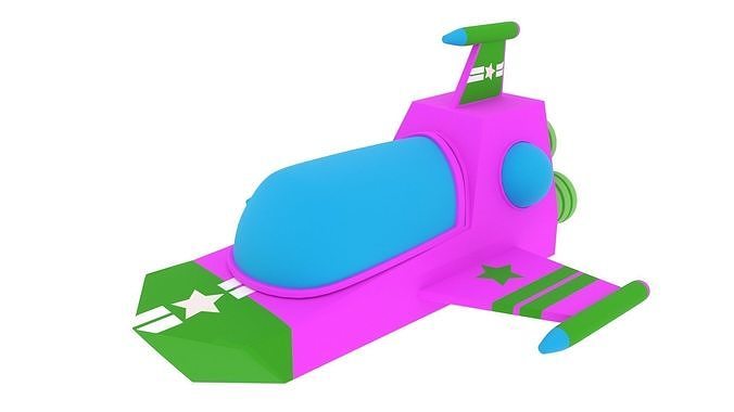 3D model Spaceship cartoon VR / AR / low-poly | CGTrader