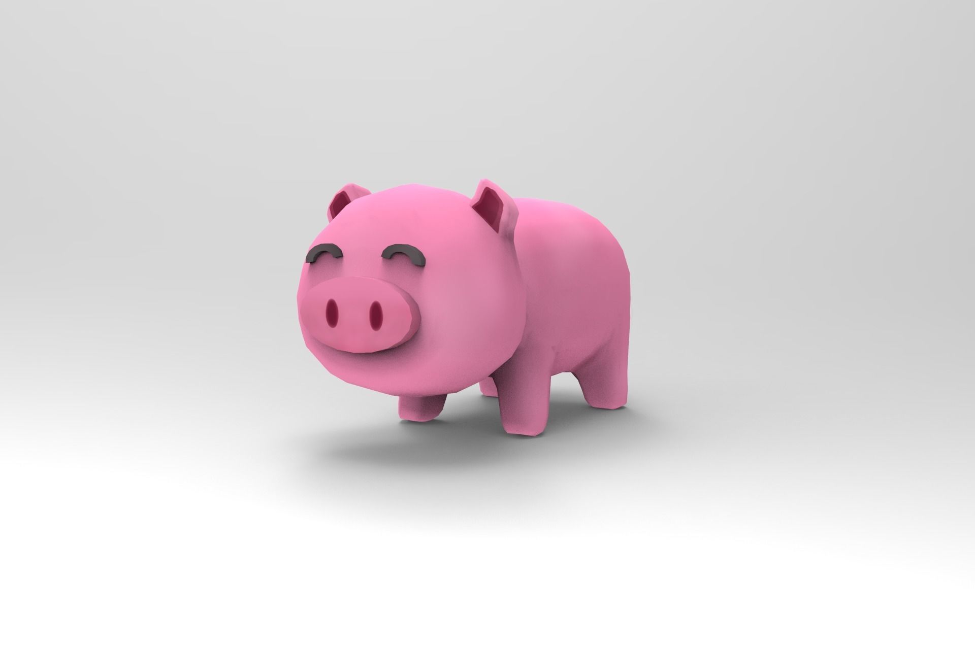 3D model Pig - cartoon style VR / AR / low-poly | CGTrader
