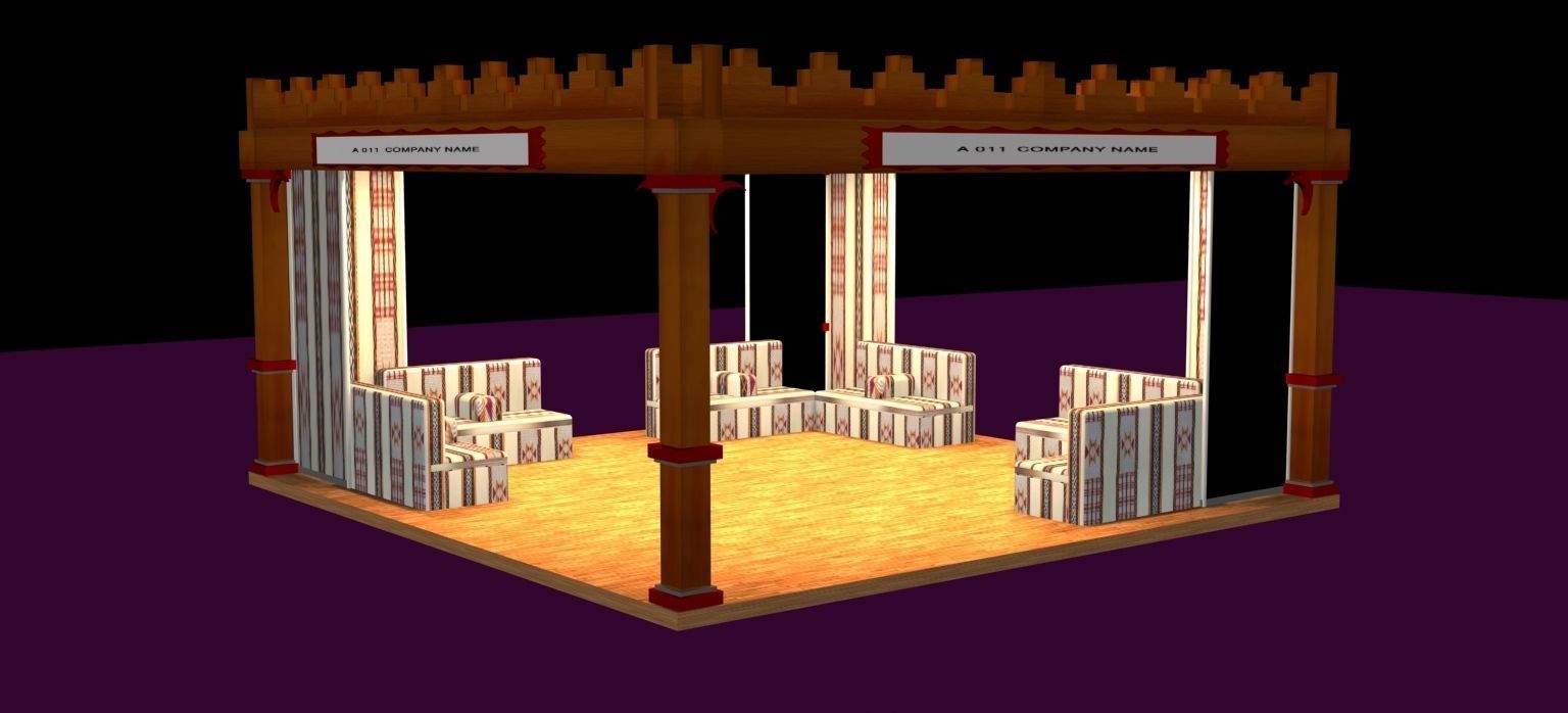 6x6 3d stand exhibition booth design system 3D model | CGTrader