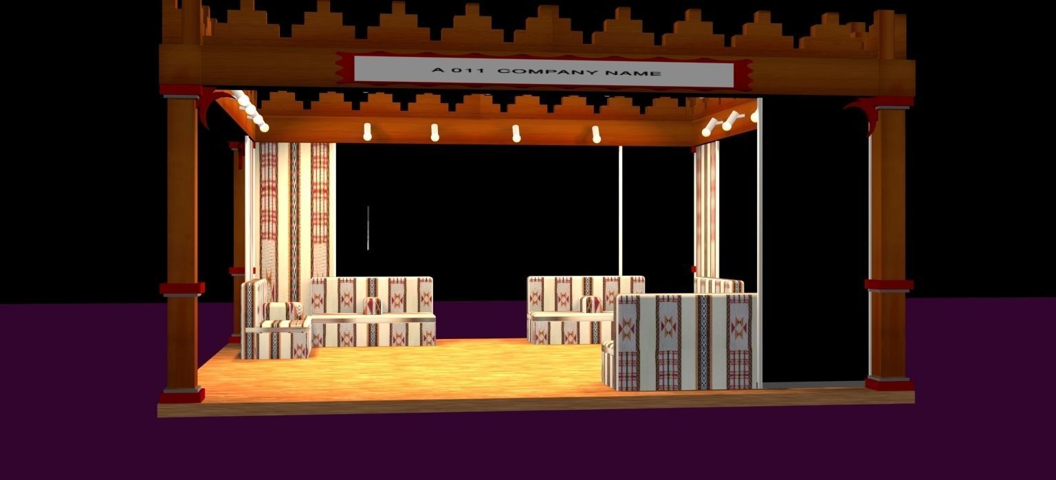 6x6 3d stand exhibition booth design system 3D model | CGTrader