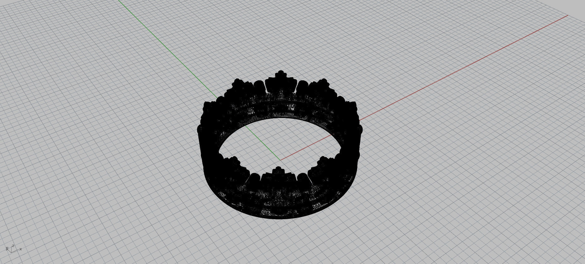 Crown ring 3D model 3D printable | CGTrader