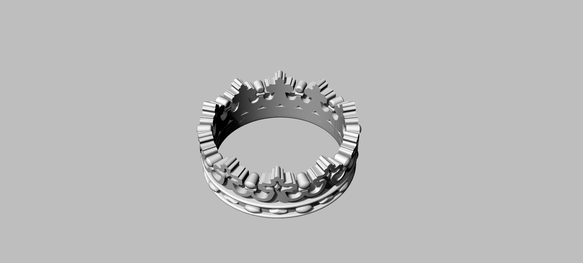 Crown ring 3D model 3D printable | CGTrader