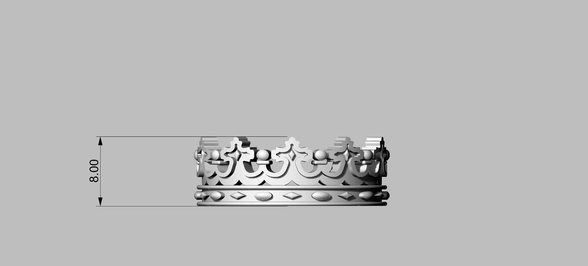 Crown ring 3D model 3D printable | CGTrader