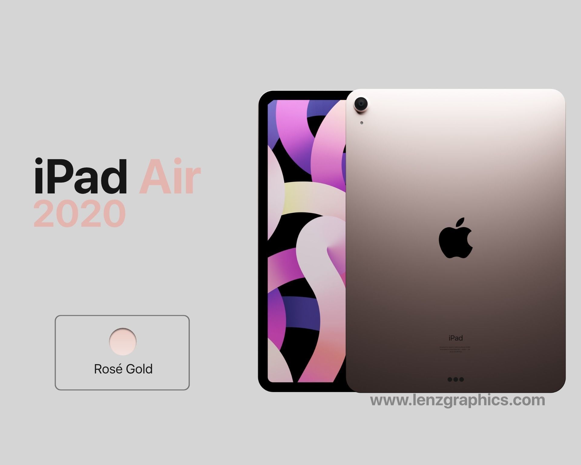 Rose Gold 2020 iPad Air 11 inch 3D model 3D model | CGTrader