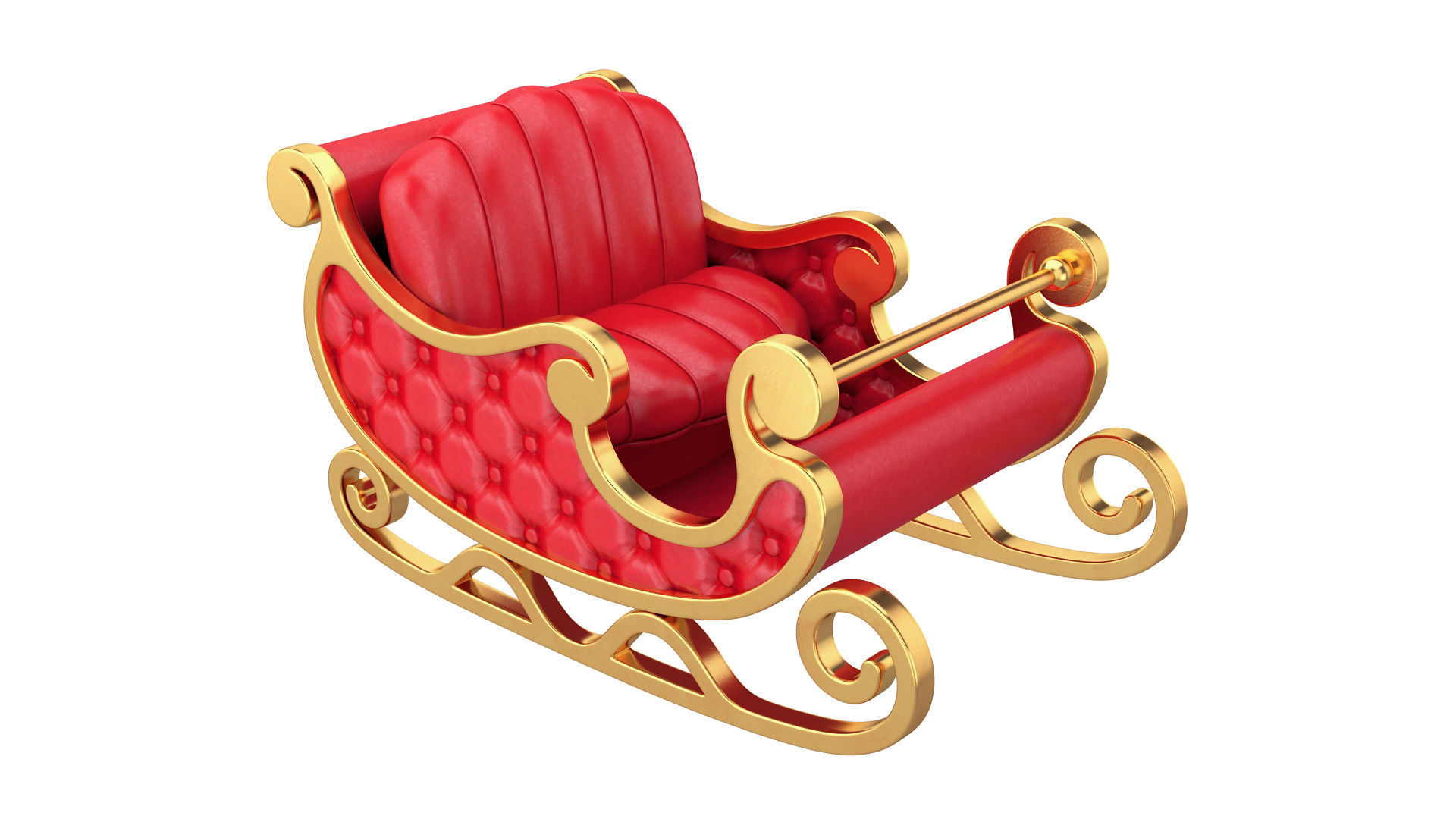 Santa sleigh 3D model | CGTrader