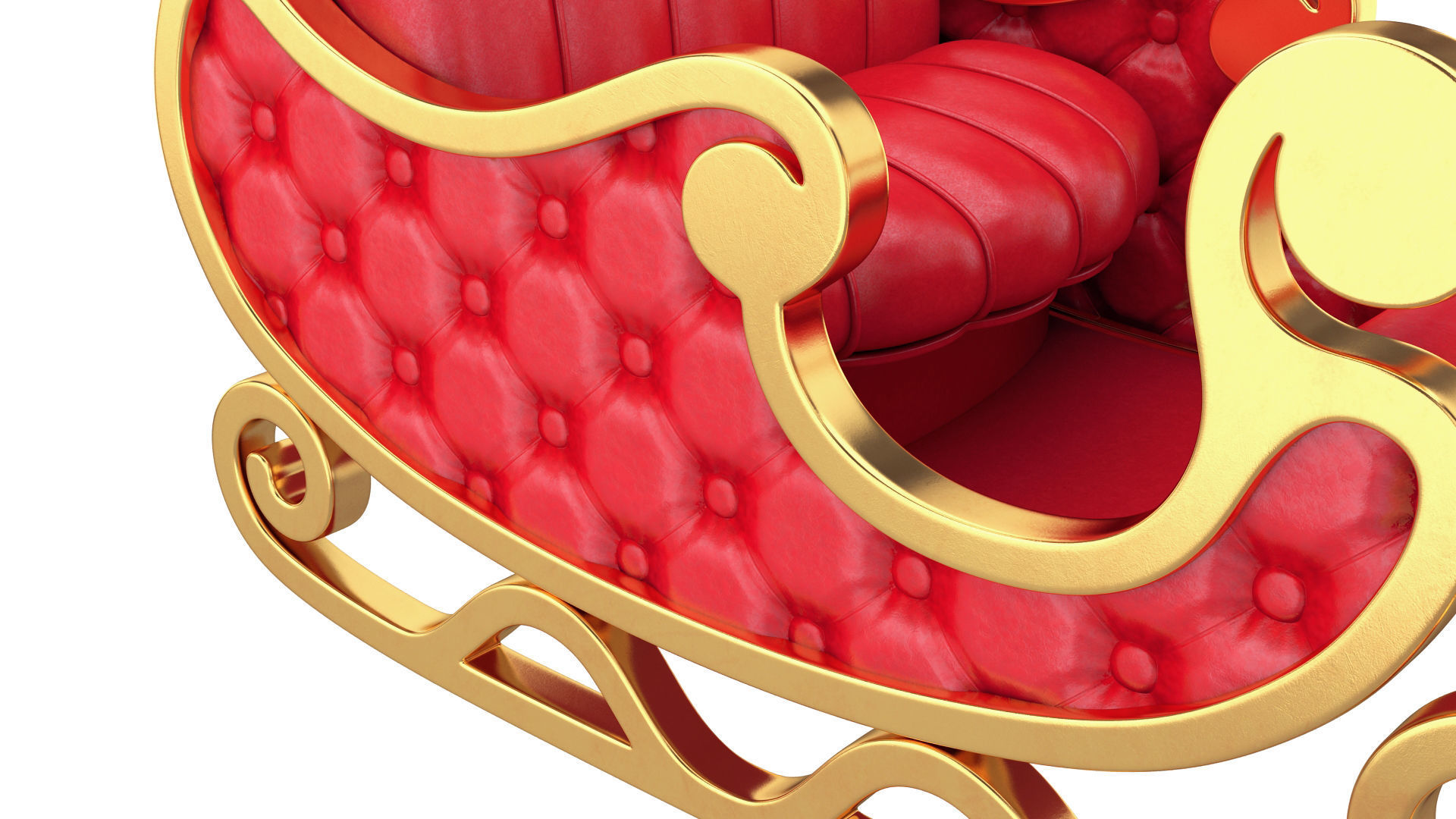 Santa sleigh 3D model | CGTrader