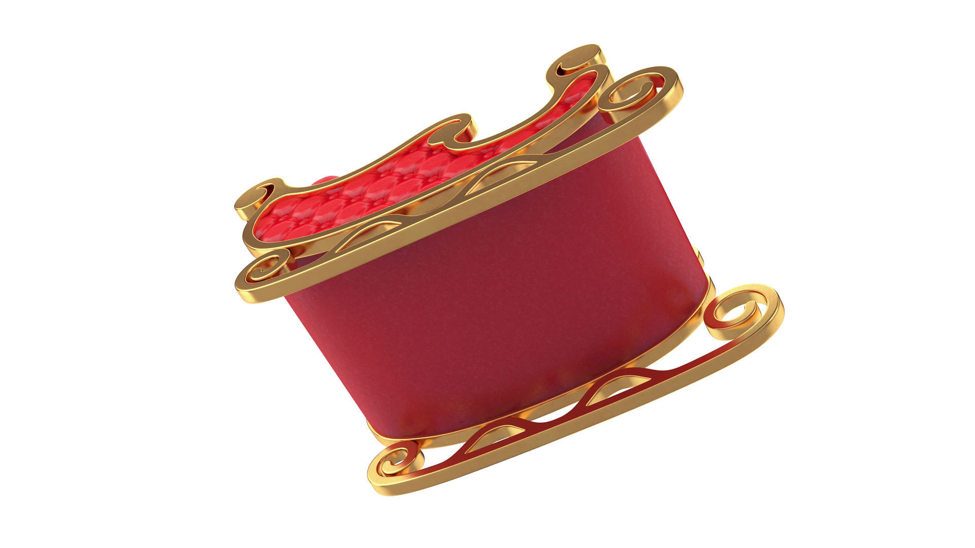 Santa sleigh 3D model | CGTrader