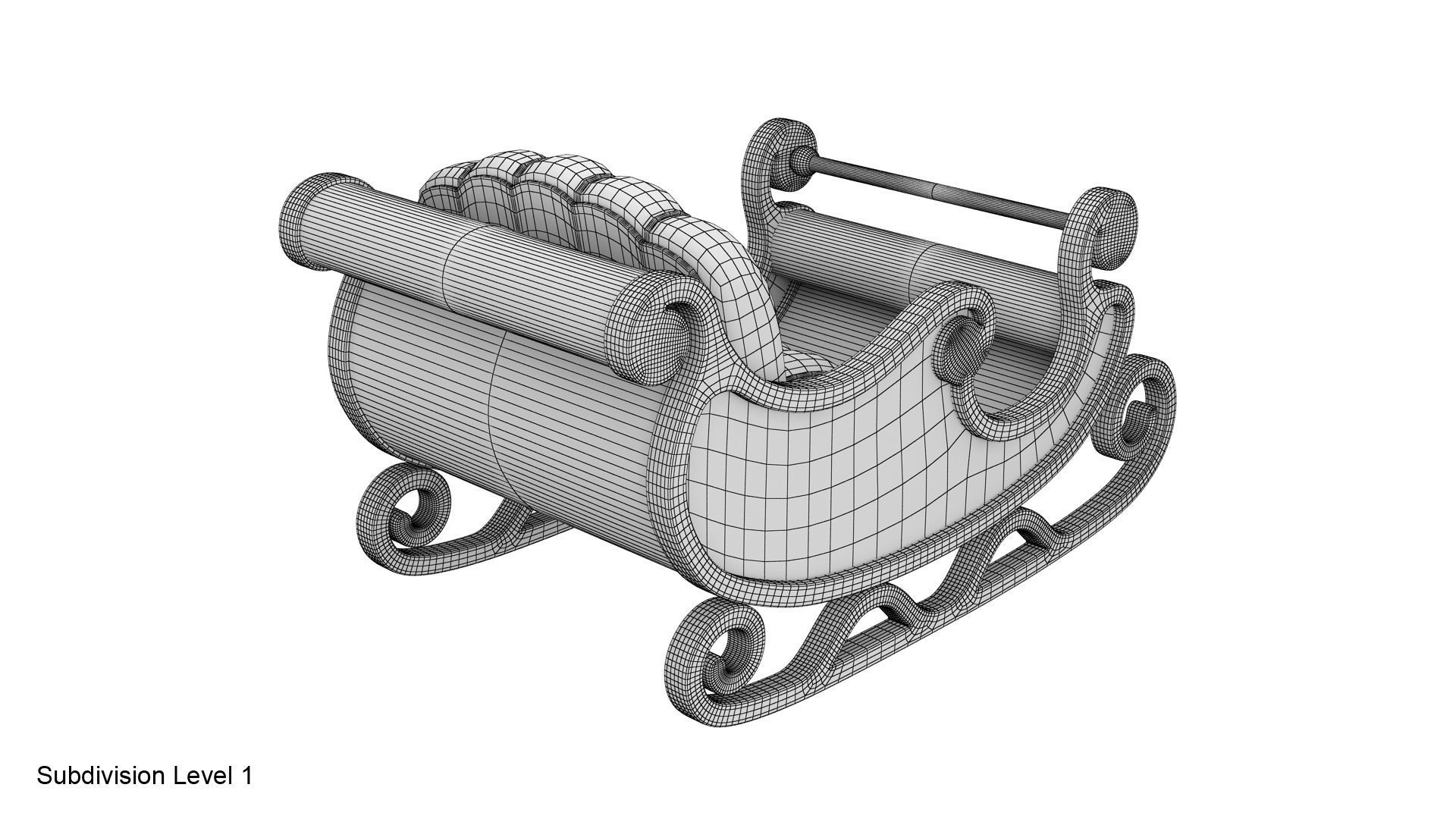 Santa sleigh 3D model | CGTrader